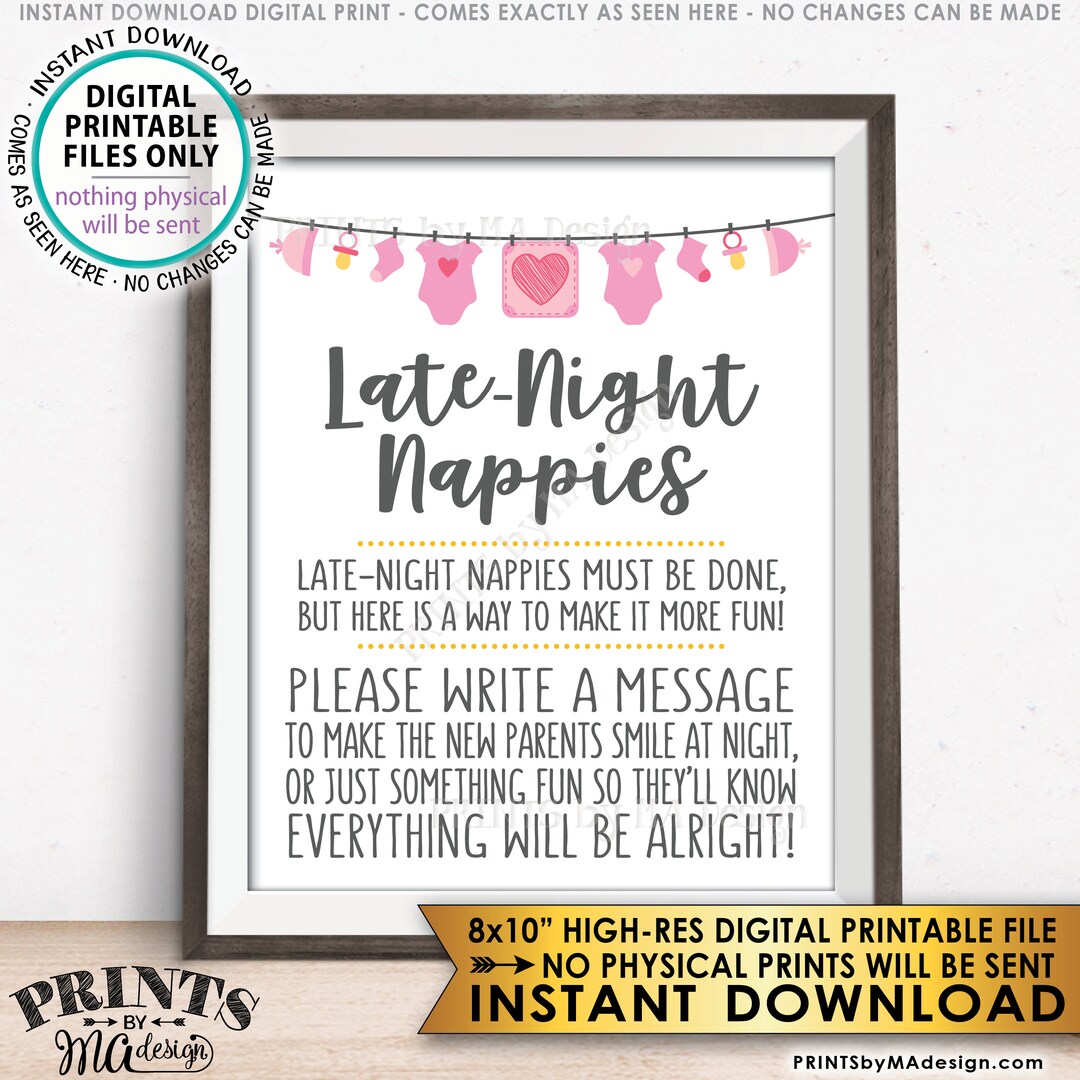 Late Night Nappy Sign, Late-night Nappies Sign the Nappy Thoughts ...