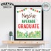 Nacho Average Graduate Sign, PRINTABLE 8x10/16x20 Cactus Themed Sign ...