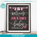 Editable Baby Shower Welcome Sign It's a Girl Pink - Etsy