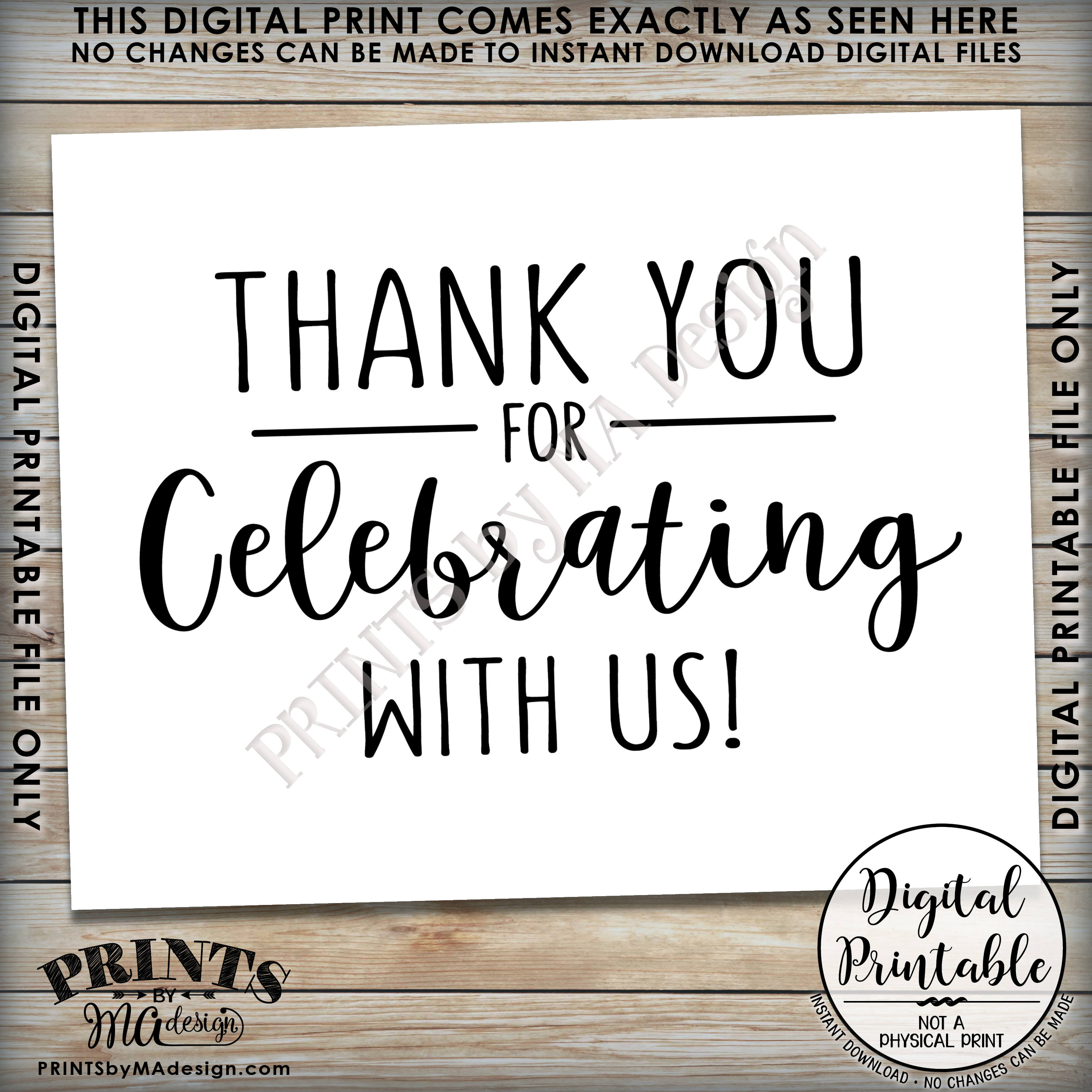 Thank you for Celebrating With Us Sign Wedding Sign | Etsy Thank you for Celebrating With Us Sign Wedding Sign | Etsy