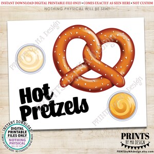 Hot Pretzels Sign, Concession Snacks, School Sports Concession Stand ...