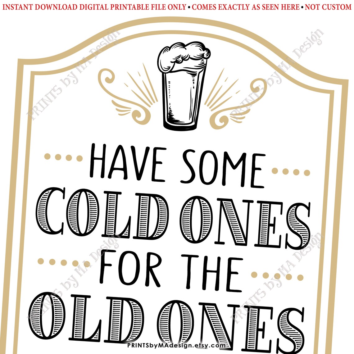 Have Some Cold Ones for the Old Ones Sign Cheers and Beers - Etsy Australia