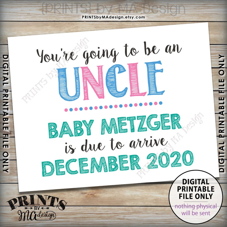 Uncle Pregnancy Announcement Sign Going to Be an Uncle Again - Etsy
