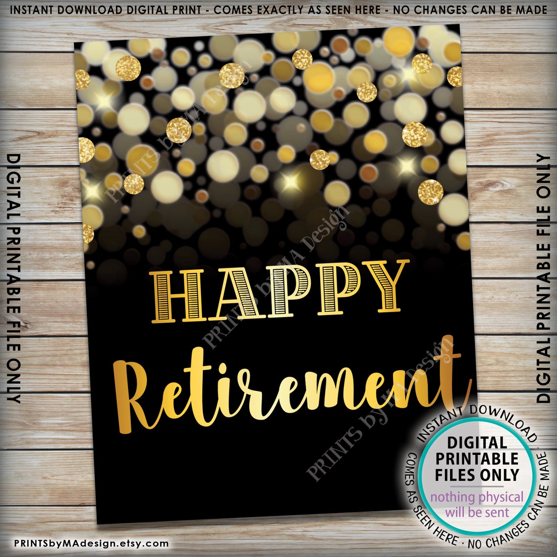 Retirement Sign Happy Retirement Party Sign Retirement - Etsy