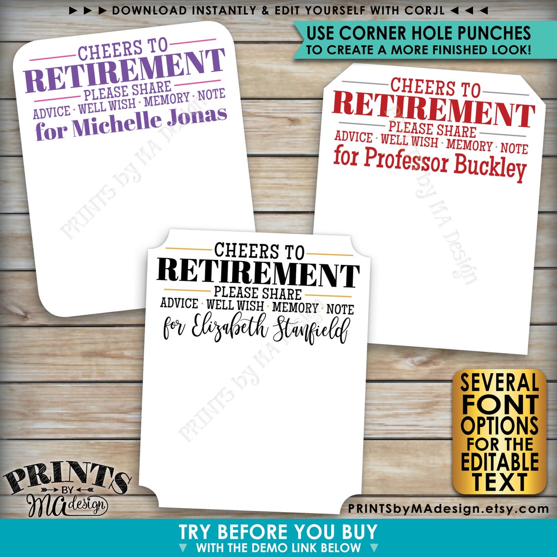 Cheers to Retirement Well Wishes Card Retirement Party Memory - Etsy