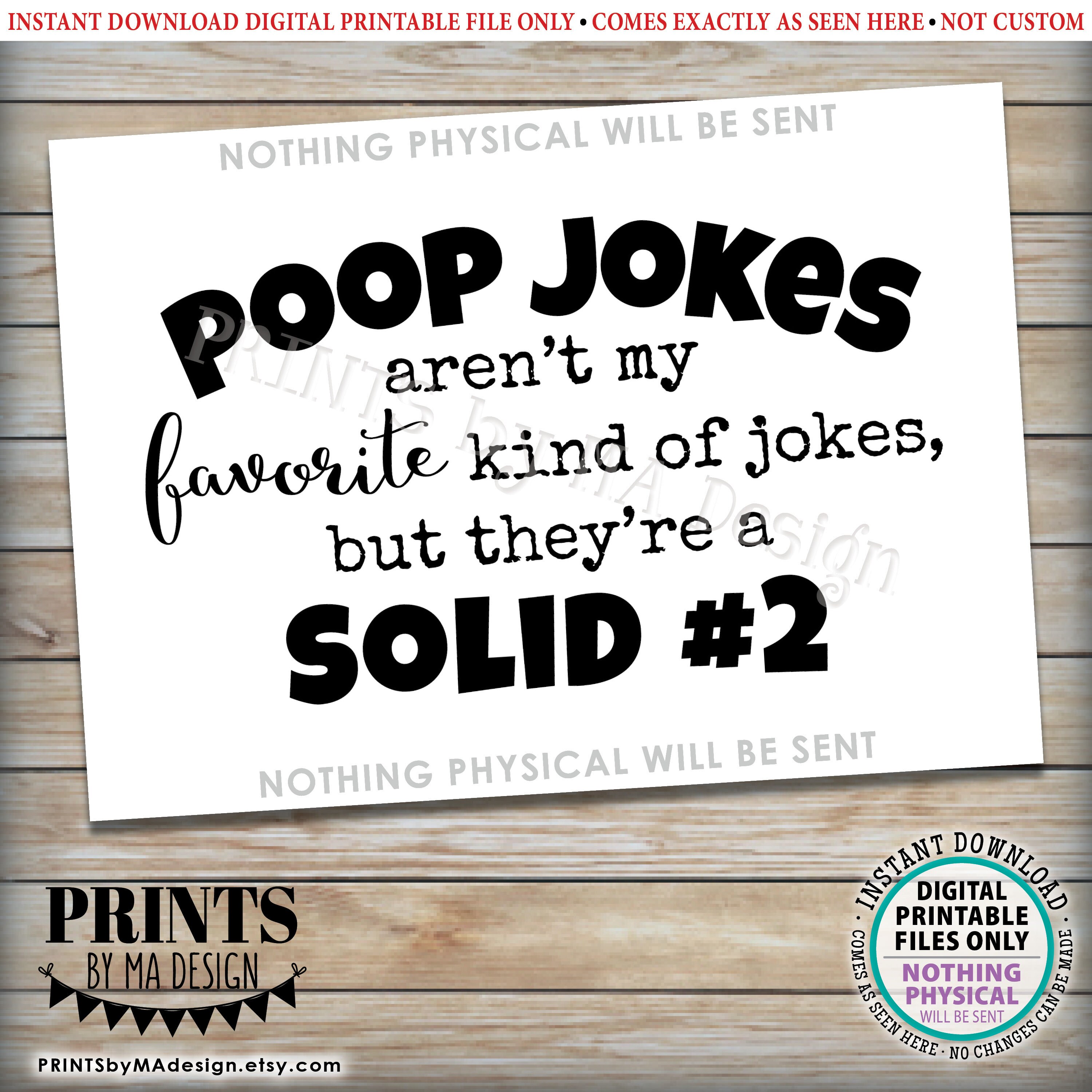 Funny Bathroom Sign Poop Jokes Aren t My Favorite Kinds Etsy UK