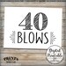 40th Birthday Signs 40 Sucks 40 Blows 40 Can Kiss It Candy - Etsy