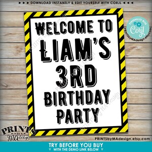 Editable Caution Sign, Choose Your Text, Custom PRINTABLE 8x10/16x20 ...