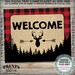 Lumberjack Welcome Sign, Welcome Christmas Party Decor, Black & Red ...