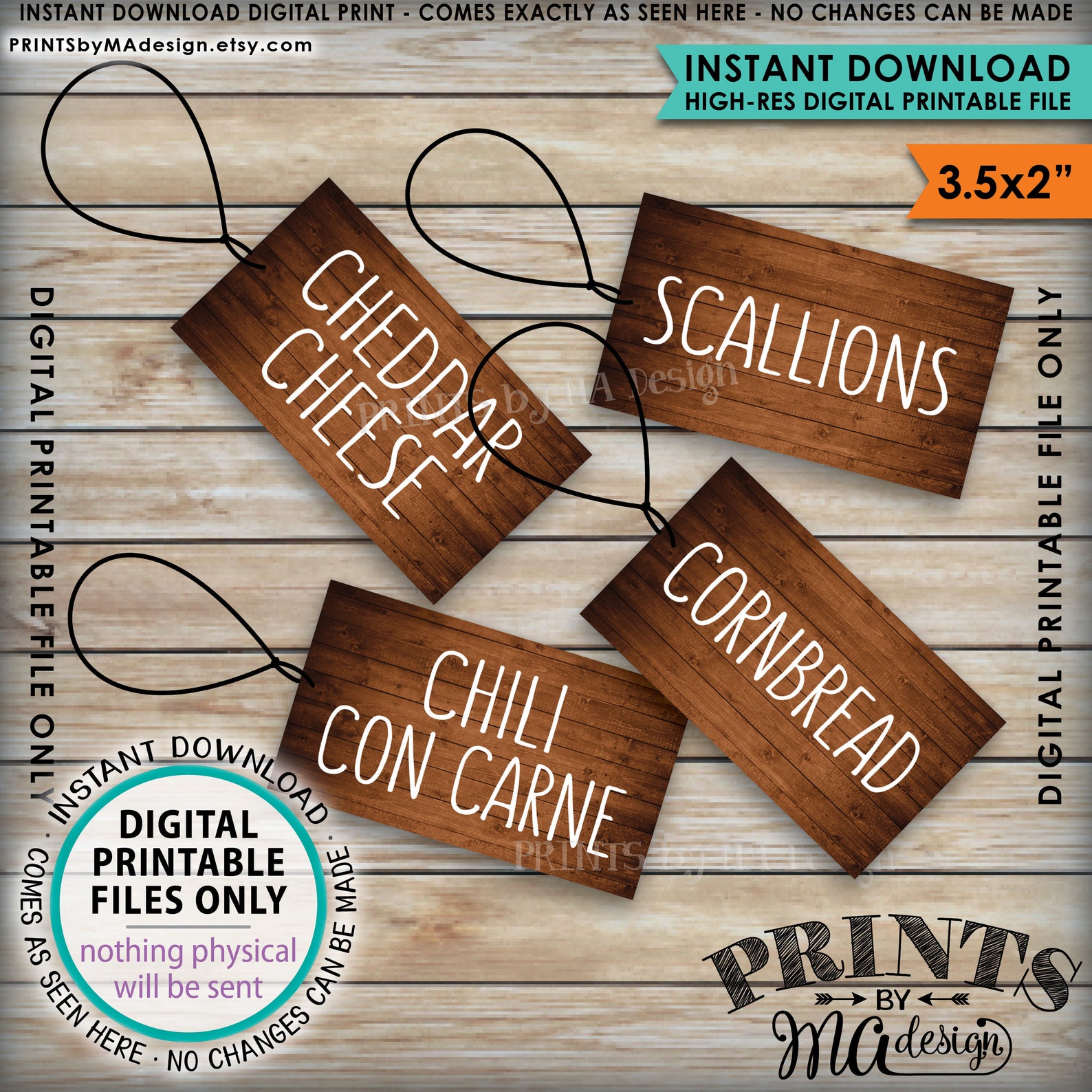 Chili Bar Sign and Labels Chili Buffet Build Your Own Bowl - Etsy