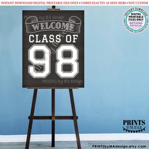 Class of 98 Sign, Welcome Class of 1998 Welcome Sign, Reunion ...