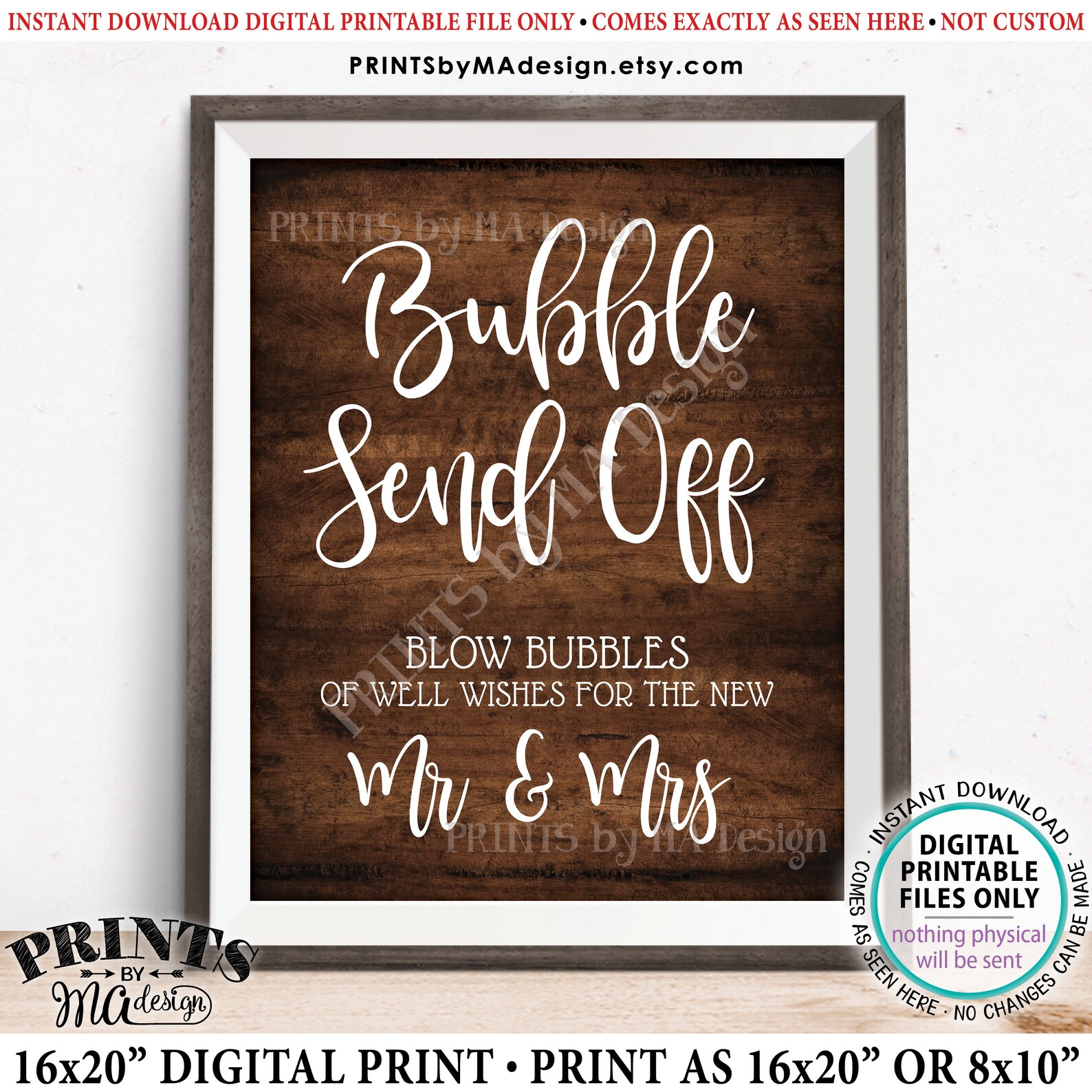 Bubble Send off Sign Blow Bubbles of Well Wishes for the New - Etsy