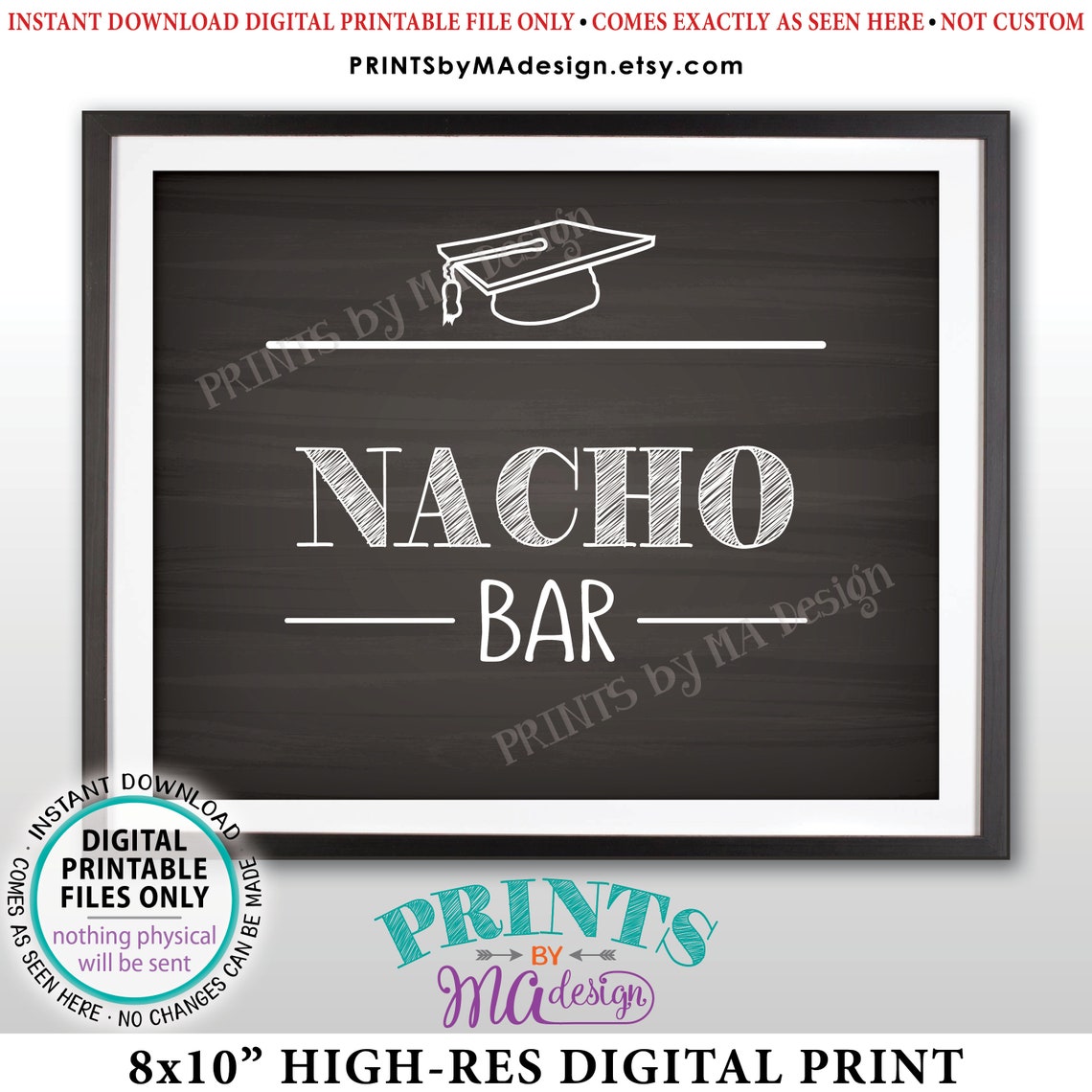 Nacho Bar Sign Graduation Party Decorations Build Your Own | Etsy