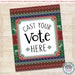 Cast Your Vote Here Ugly Christmas Sweater Voting Sign, Most Festive ...