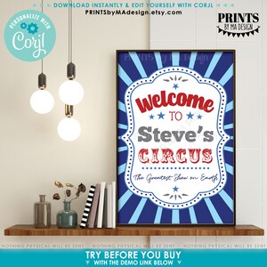 Circus Welcome Sign, Welcome to the Circus Entrance Sign, Custom ...