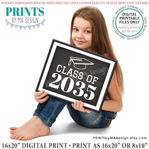 Class of 2035 Sign, High School Graduation in 2035, PRINTABLE 8x10 ...
