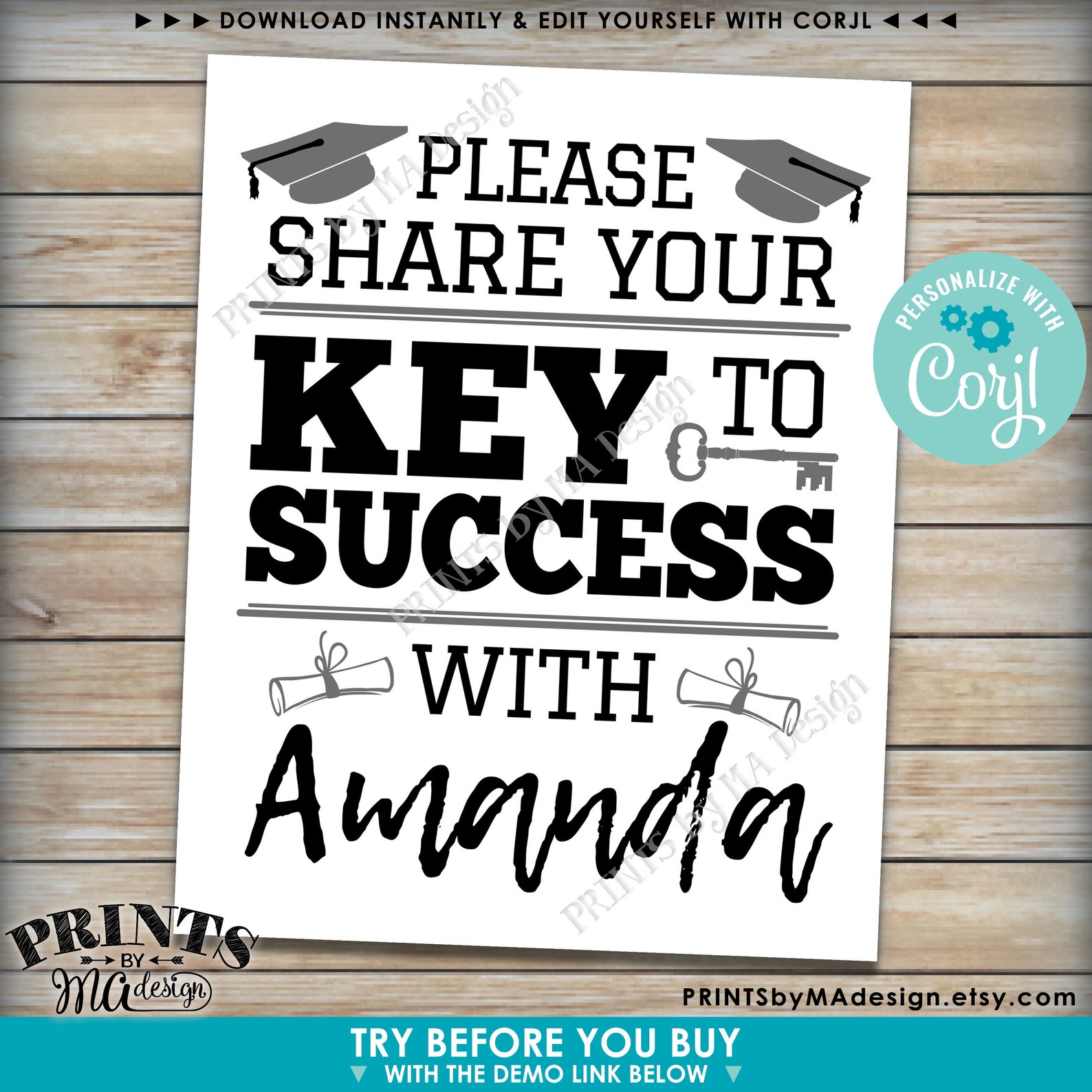 Graduation Advice Sign, Please Share Your Key to Success for the ...