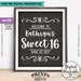 Sweet 16 Sign, Custom Sweet Sixteen Welcome Sign, Sixteenth Birthday ...