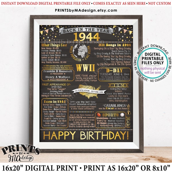 1944 Birthday - Etsy
