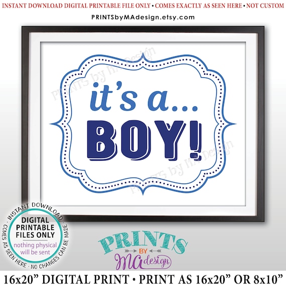 It's a BOY Gender Reveal Sign Having a Boy Announcement - Etsy