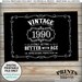 Vintage Birthday Sign, Better With Age Party Decorations, Liquor Themed ...