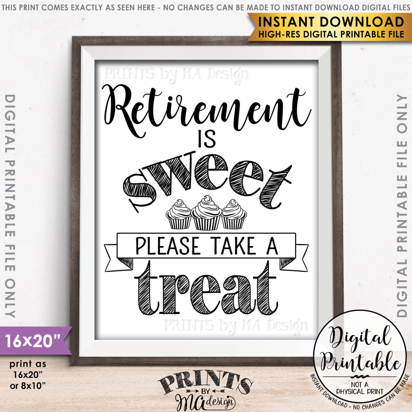 Retirement Sign, Retirement Party Sign, Retirement is Sweet Please Take ...