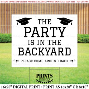 Graduation Party is in the Backyard, Please Come Around Back, Go Around ...