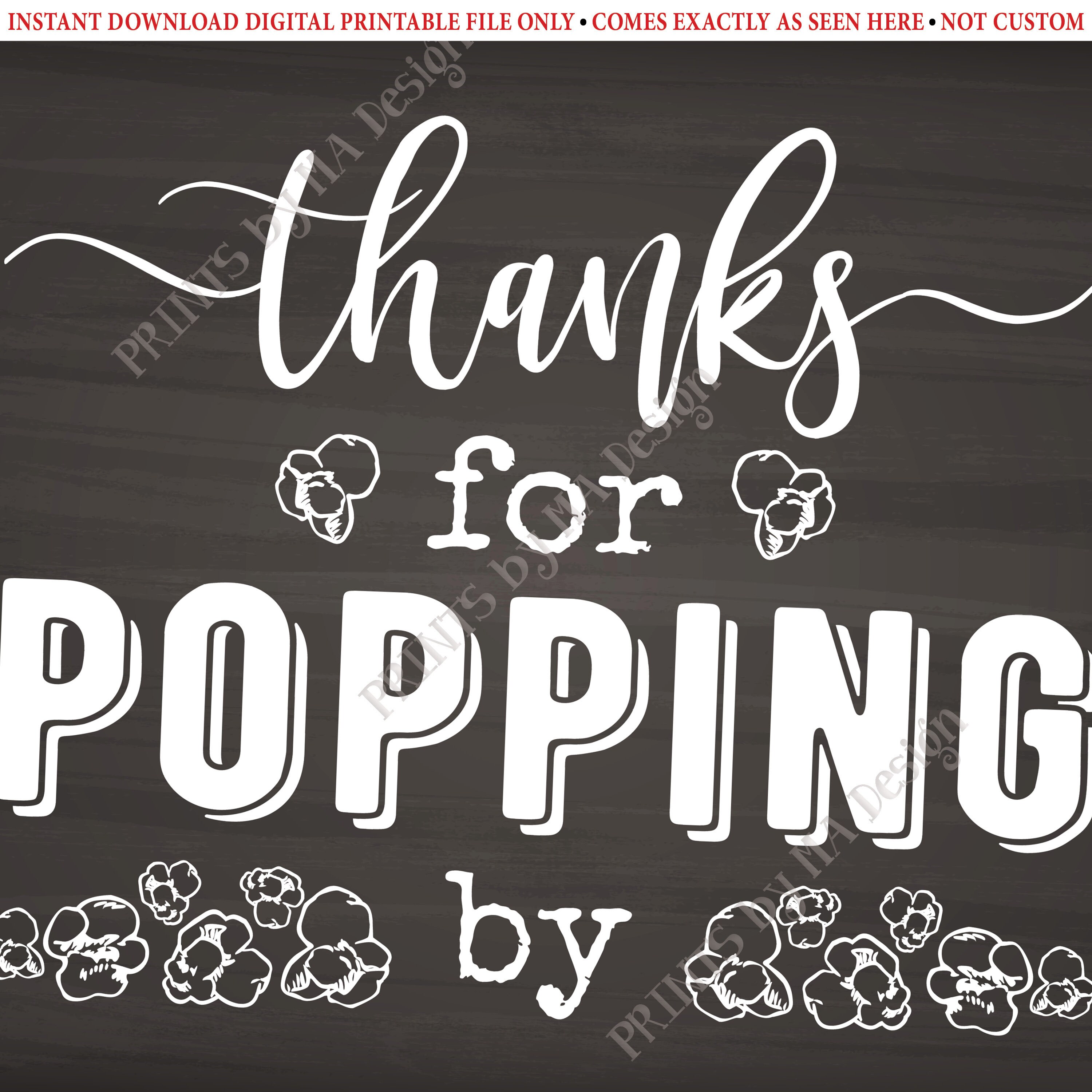 Thanks For Popping By Free Printable Printable Templates