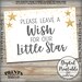 Well Wishes for Baby Shower Sign, Share a Wish Gray Text Baby Shower ...