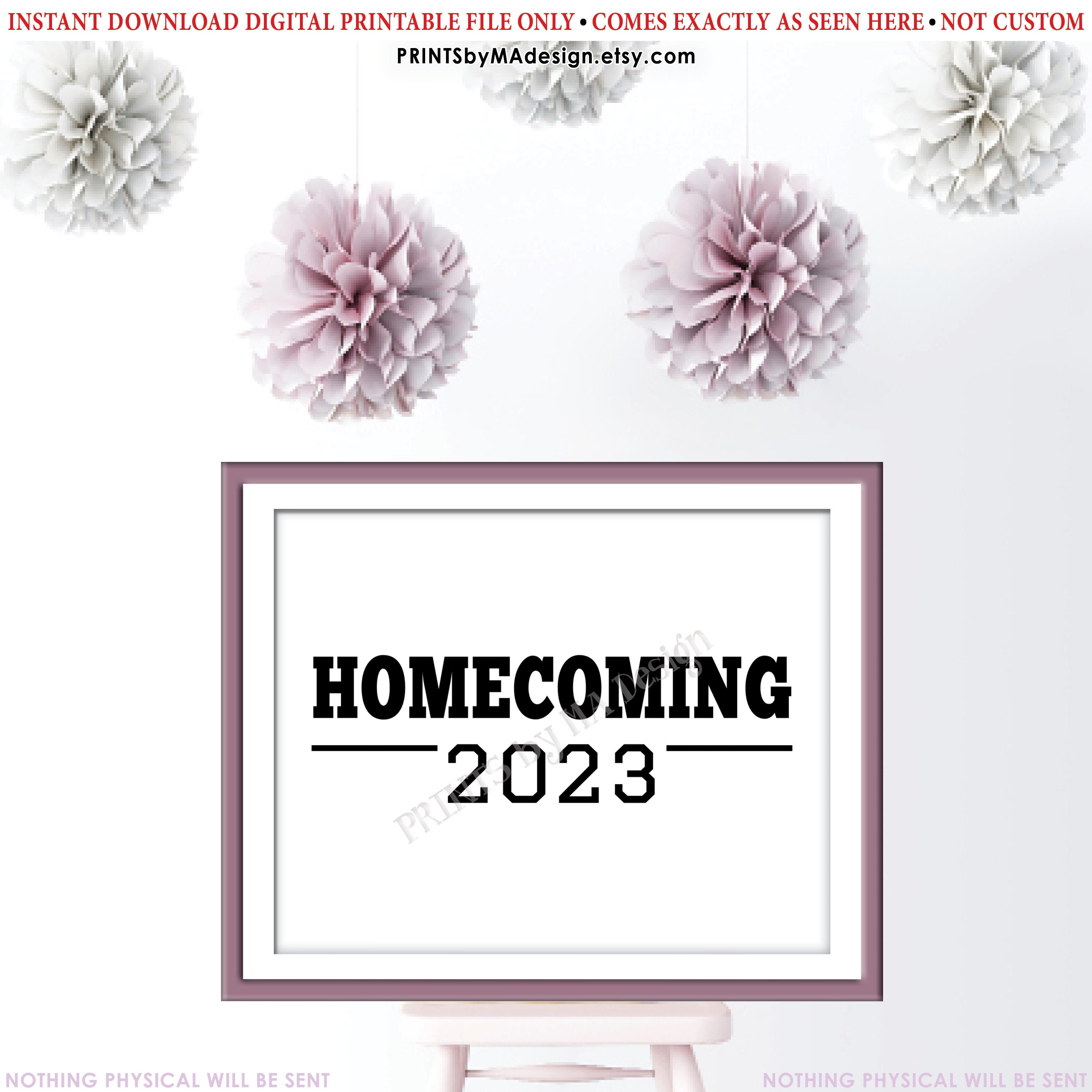 Homecoming 2023 Sign, High School Homecoming, 2023 College Homecoming ...