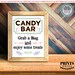 Halloween Candy Bar Sign, Grab a Bag and Enjoy Some Treats, Halloween ...