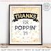 Thanks for Poppin' by Popcorn Sign Popping Popcorn Bar - Etsy