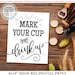 Mark Your Cup and Drink up Sign, Write Your Name on a Cup, PRINTABLE ...