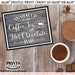 Coffee Tea and Hot Chocolate Bar Sign, Warm up at the Hot Beverages Bar ...