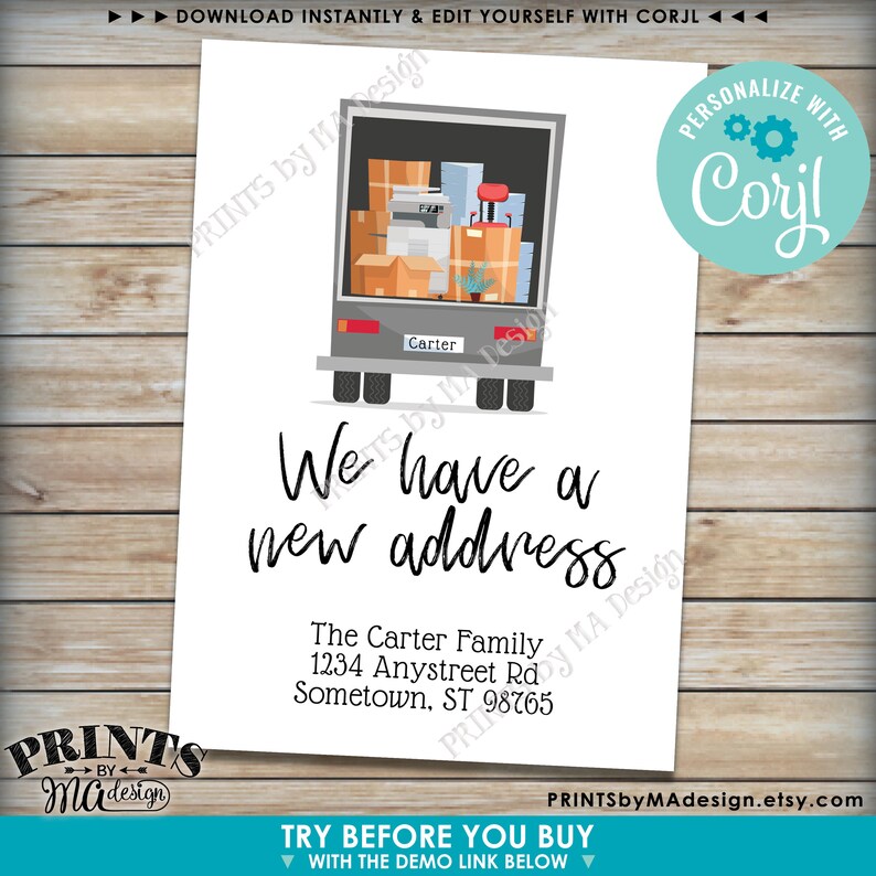 We've Moved Card Moving Announcement Change of Address - Etsy