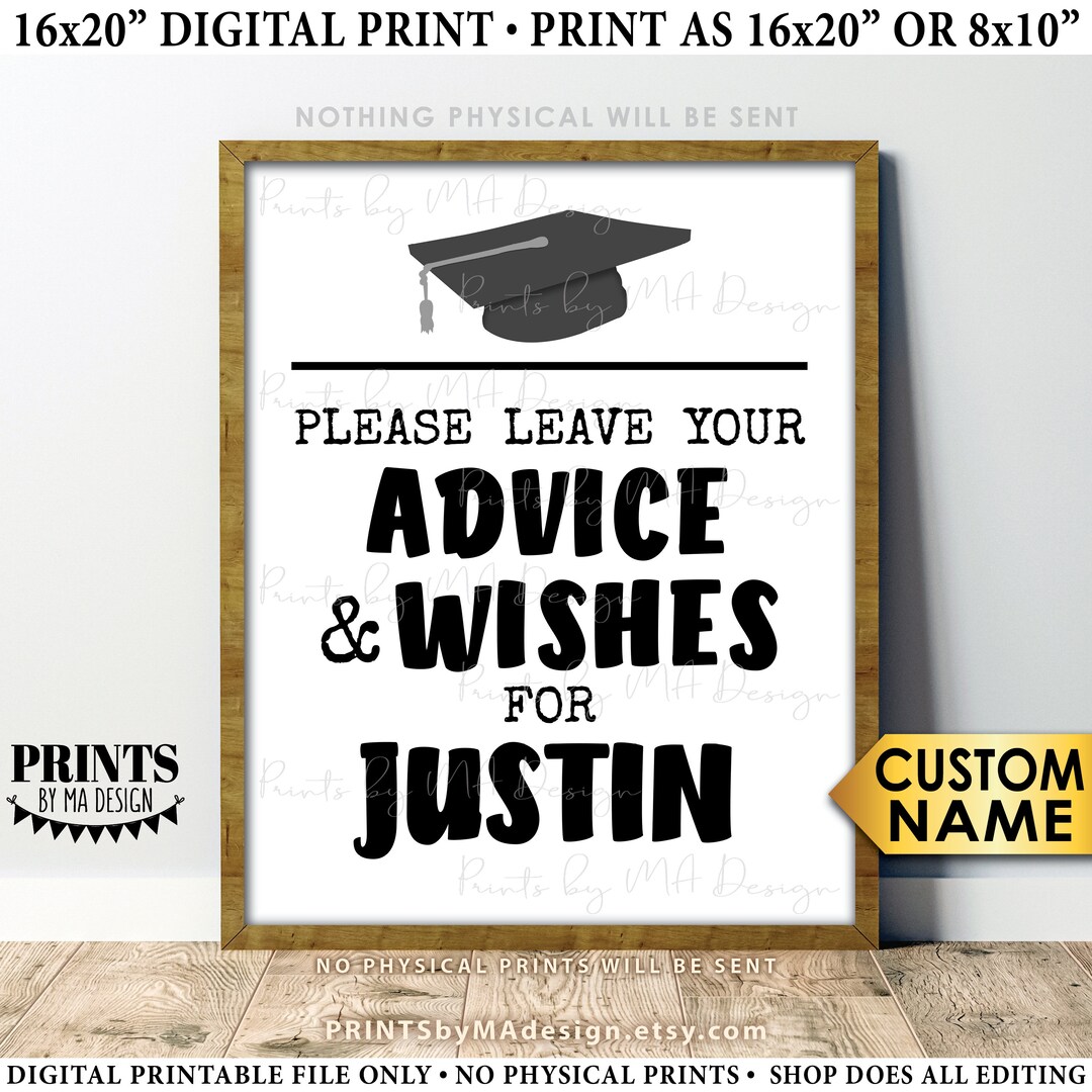 Please Leave Your Advice and Wishes for the Graduate, High School or ...
