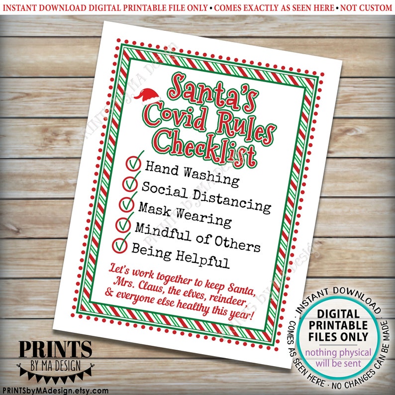 Elf Quarantine Signs Keep Santa Healthy During Covid - Etsy
