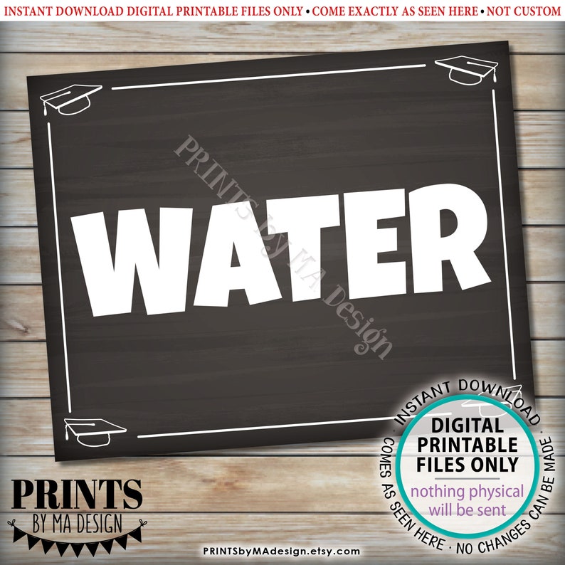 Beverage Station Signs Graduation Party Drinks Soda Juice - Etsy