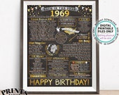 Back in 1969 Birthday Sign Flashback to 1969 Poster Board - Etsy