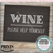 Beverage Station Signs Please Help Yourself to Beer Wine Hard - Etsy