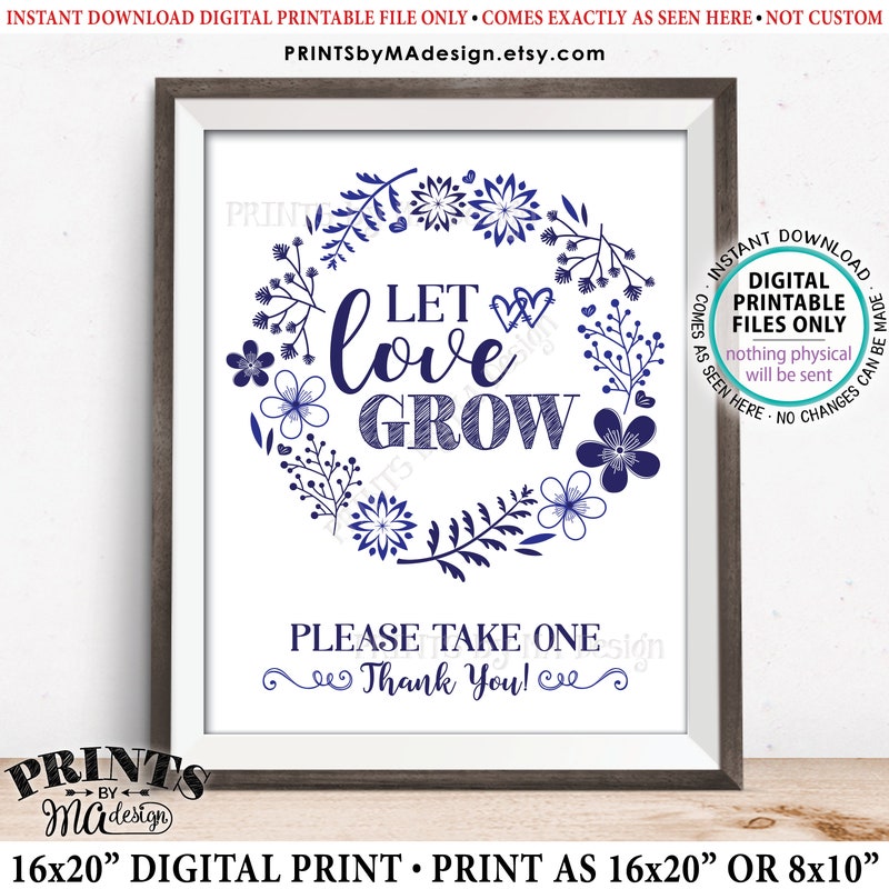 Let Love Grow Sign - Etsy
