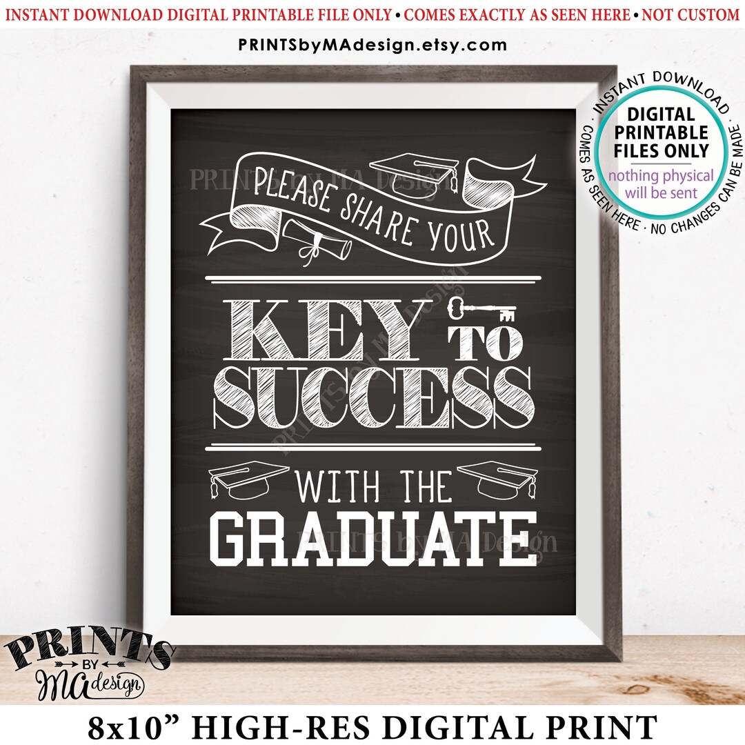 Please Share Your Key to Success With the Graduate Sign, Advice for ...