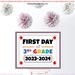First Day of School Sign Third Grader Starting 3rd Grade - Etsy