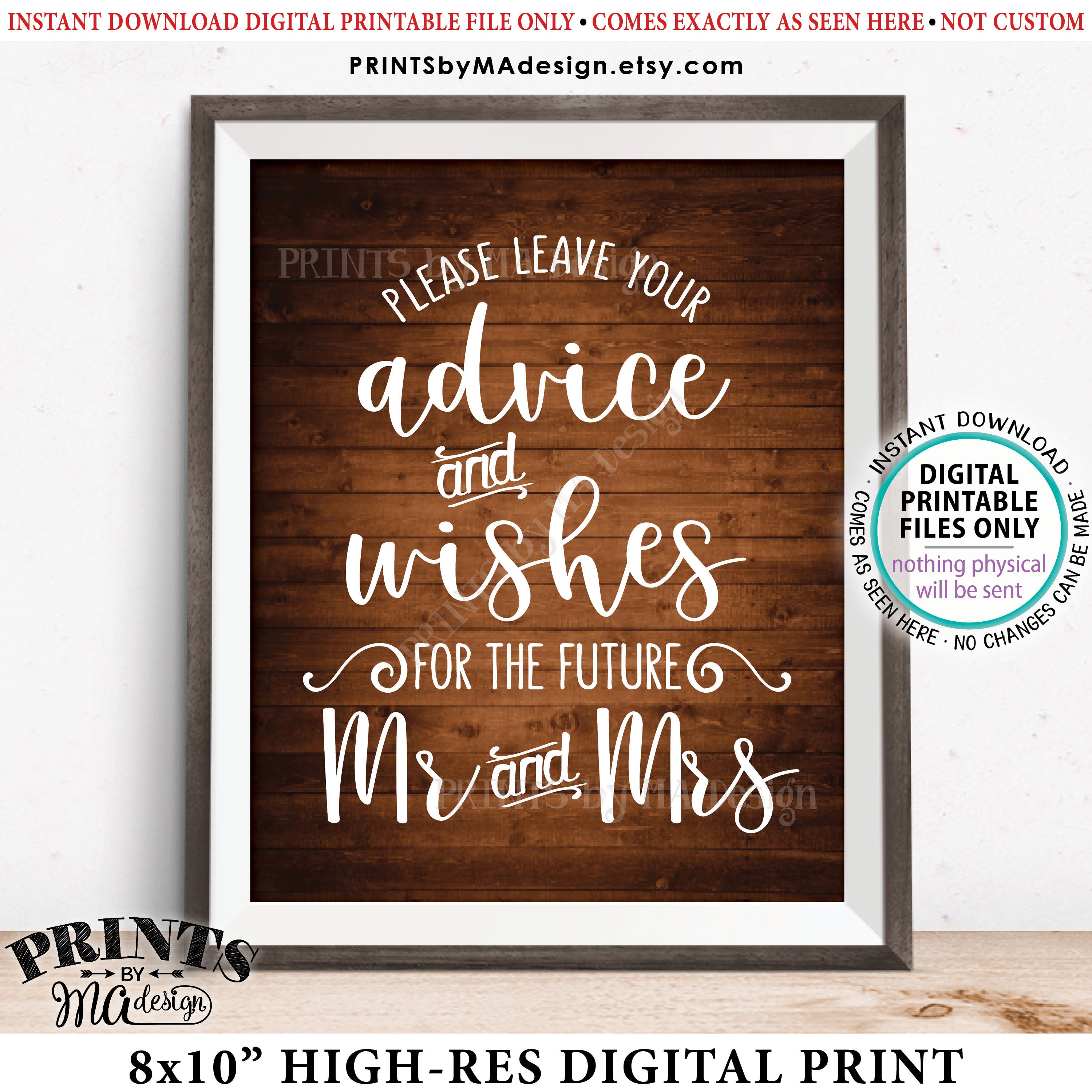 Advice And Well Wishes For The Future Mr And Mrs Engagement Party