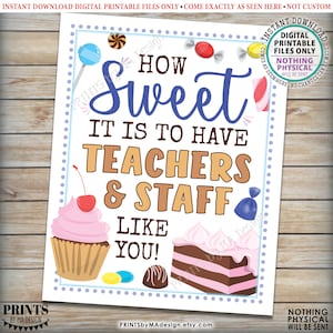 Teacher Appreciation Signs, Ice Cream Floats, Sweet Treats, Bagels ...