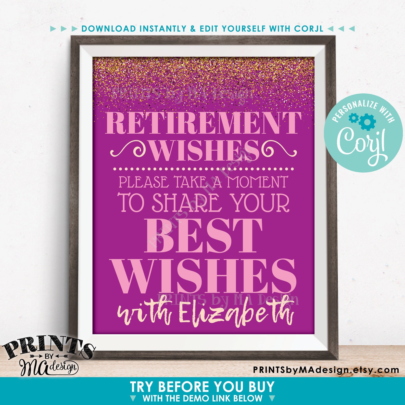 Retirement Party Sign Please Leave Your Best Wishes for the - Etsy