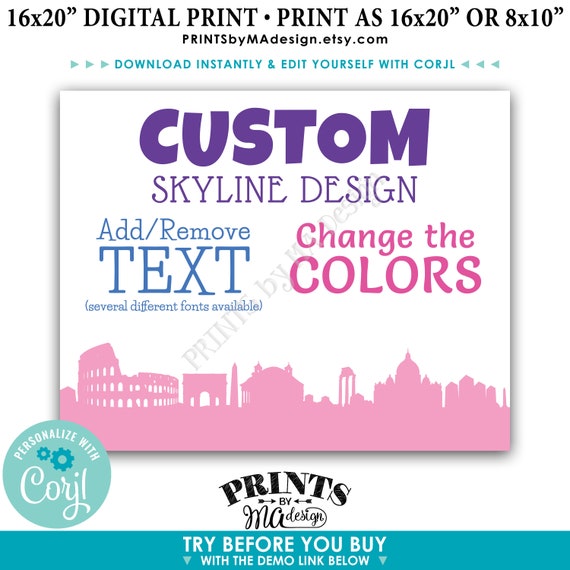 Italian Themed Sign Choose Your Text & Colors 1 Custom - Etsy