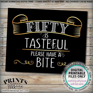 50th Birthday Signs, Fifty is Sweet, Memorable, Tasteful, 50 is ...