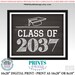 Class of 2037 Sign, High School Graduation Party Decorations, 37 ...
