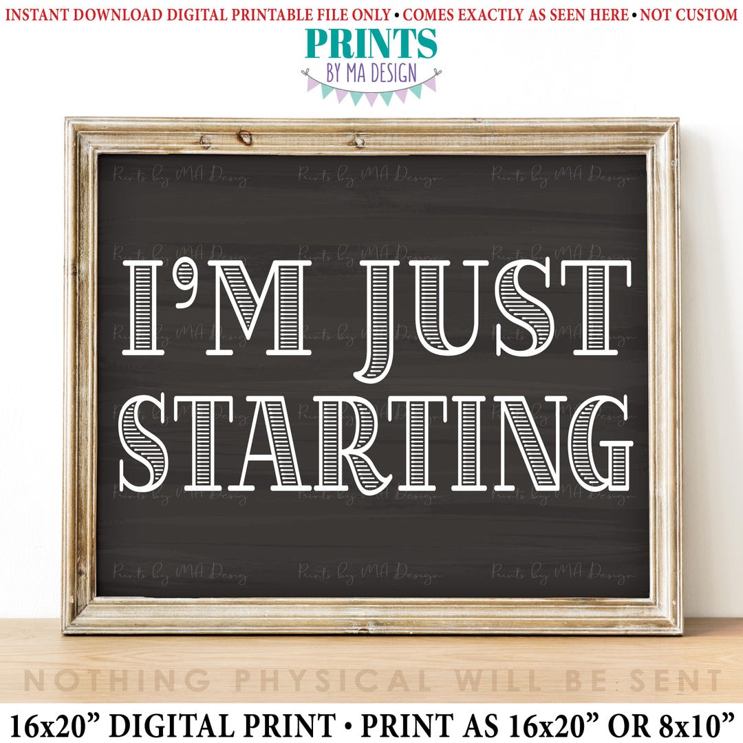 I'm Just Starting School Sign, Preschool, Pre-k, Kindergarten ...